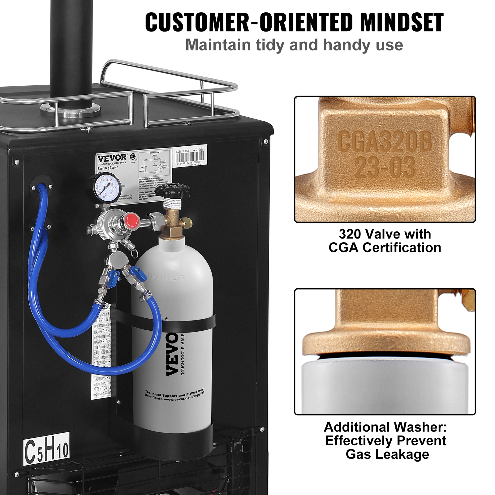 5/10/15/20 Lbs CO2 Tank Aluminum CO2 Regulator Gauge with Check Valve ...