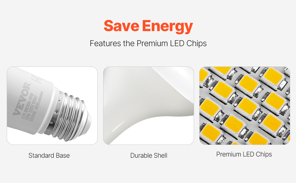 BR30 Indoor Flood Light Bulb 12 Pack 850 Lumens LED Bulbs 3000K ...