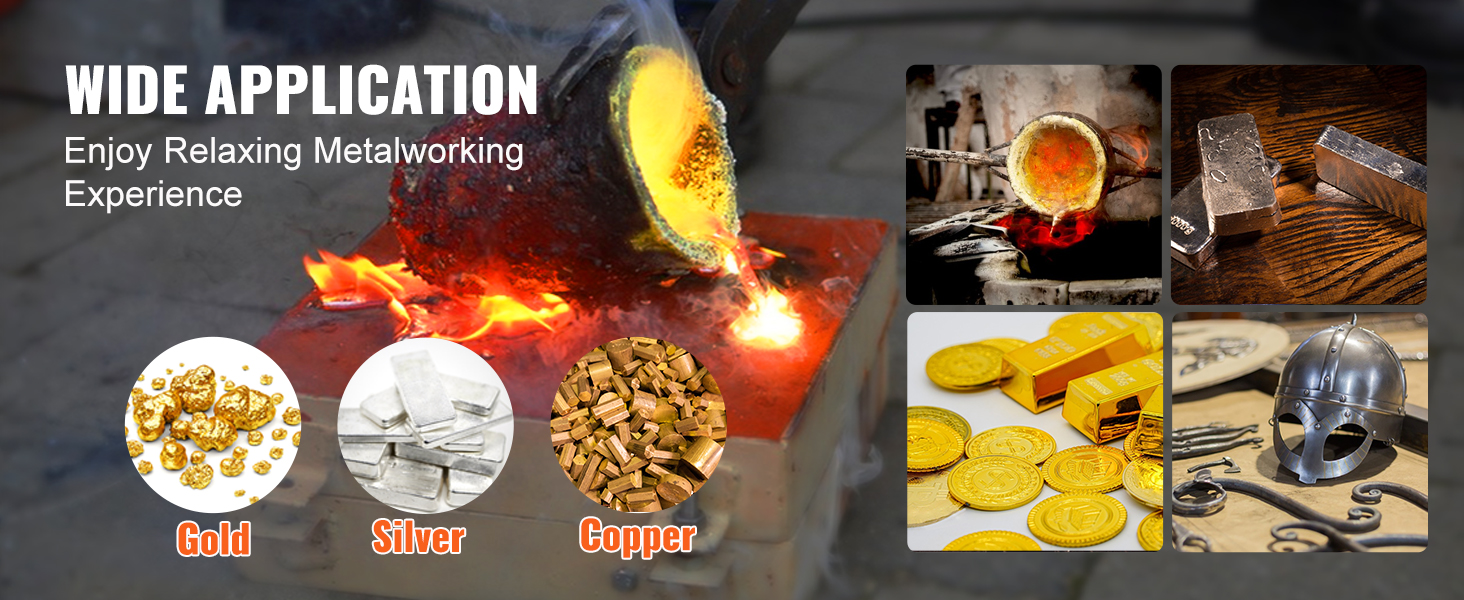 VEVOR 12kg Propan Schmelzofen Kit Schmelzofen Doppelbrenner 1482 ...