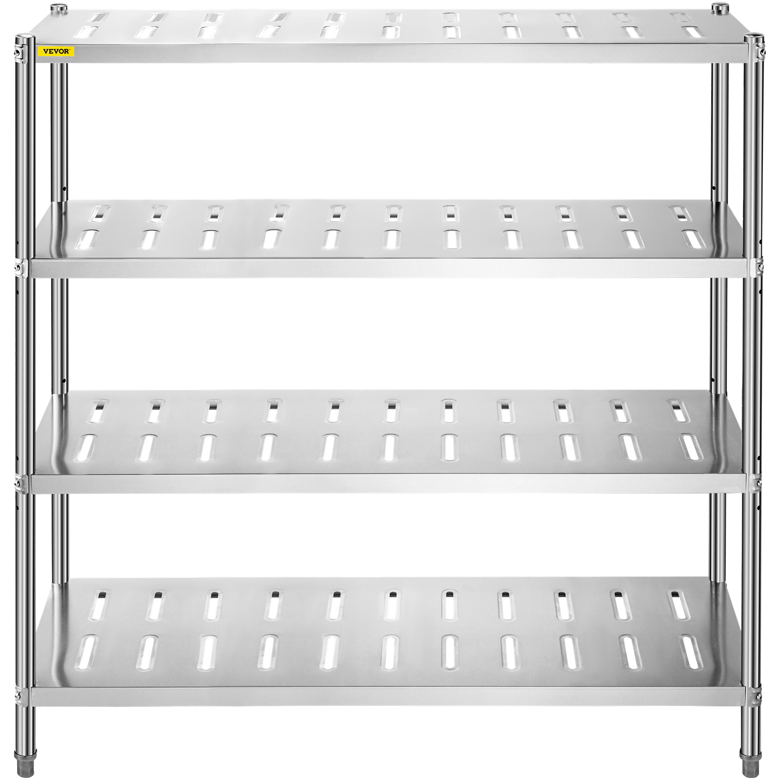 VEVOR Stainless Steel Shelving Heavy Duty Kitchen Shelf 4/5Tier Solid ...