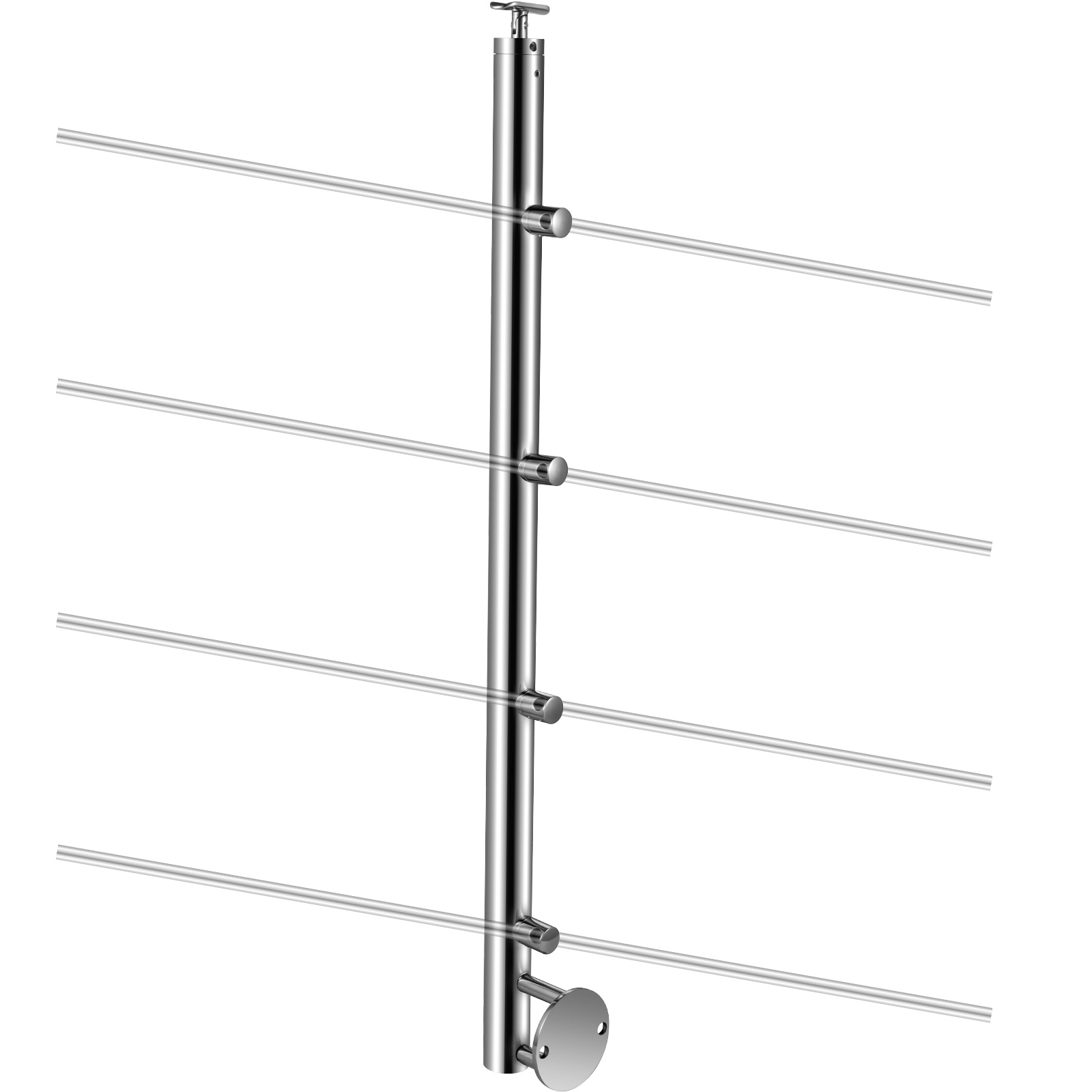 Vevor Adjustable Angle Stair Rail Stair Banister Handrail With 4 ...