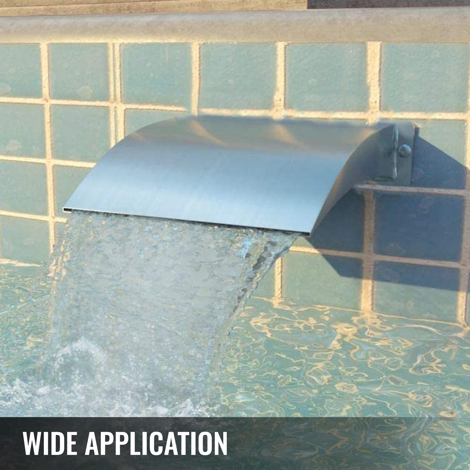 Vevor Stainless Steel Pool Fountain Pool Waterfall Fountain 7.9x4.5in ...