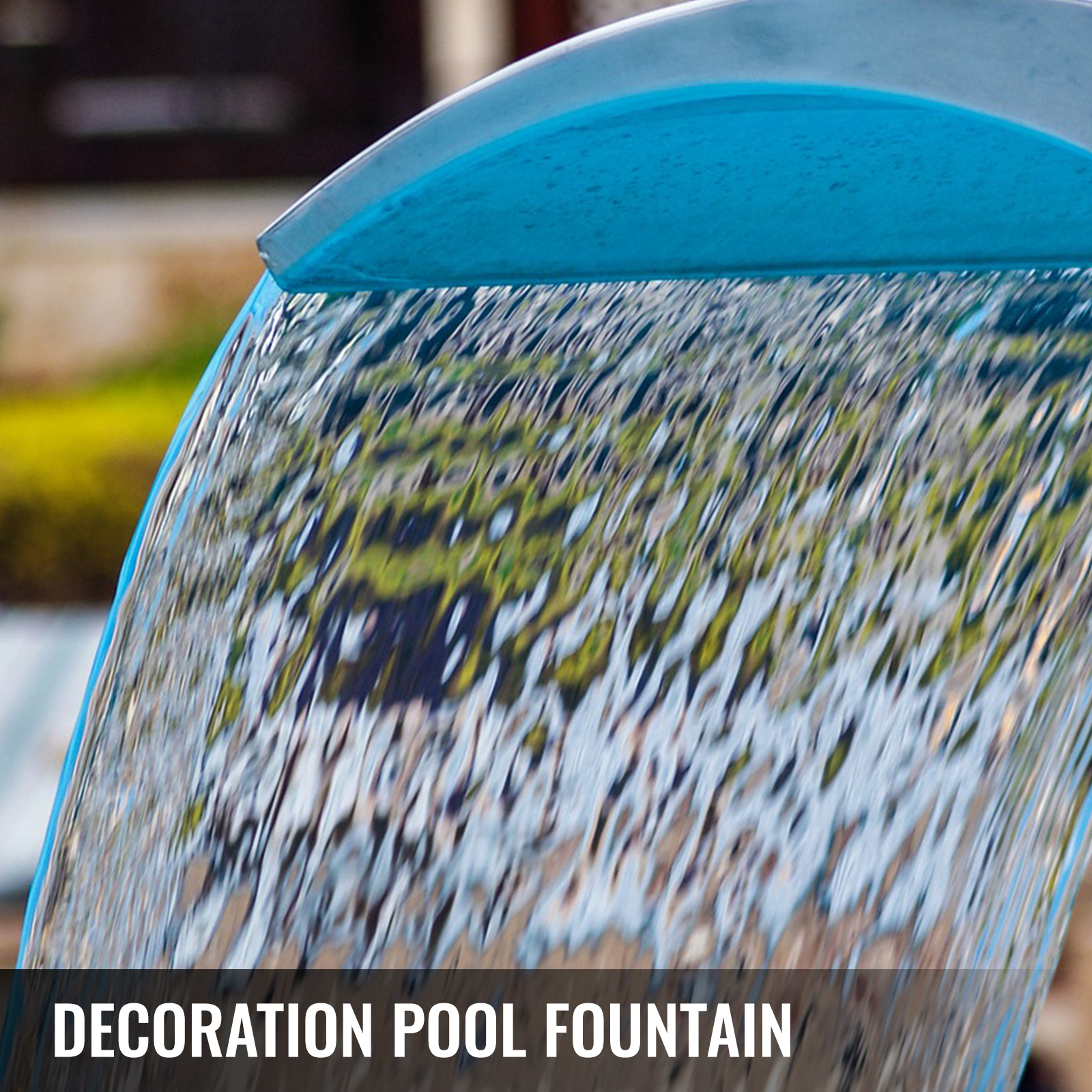 VEVOR Stainless Steel Pool Fountain 11.8x4.5 Inch, Pool Waterfall ...