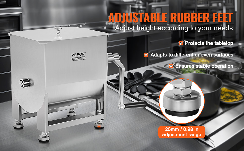 Ruční mixér na maso VEVOR 60 Pound Ruční mixér na klobásy Nerezová ocel ...