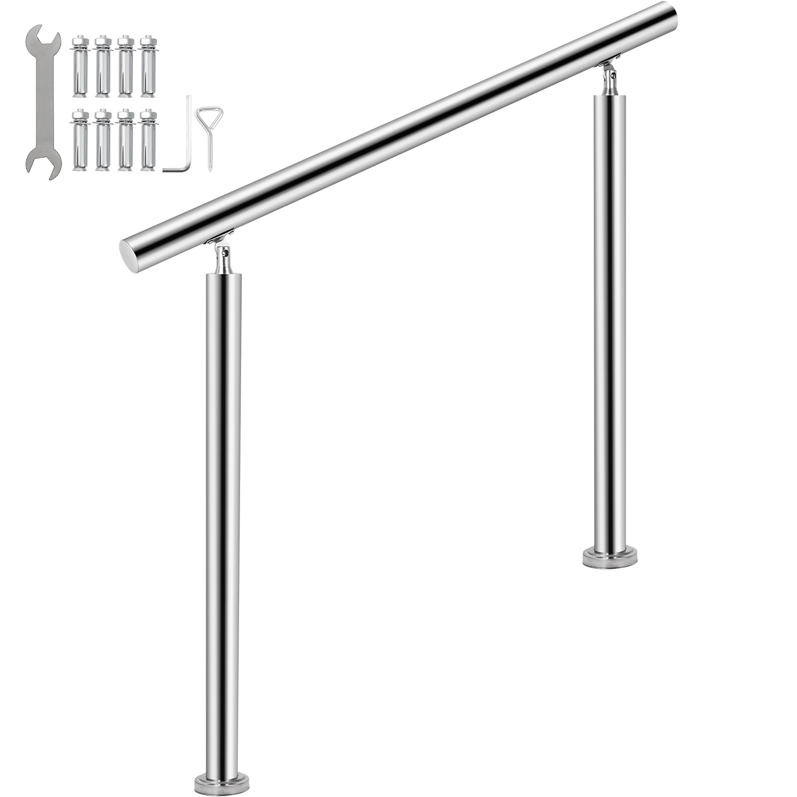 Vevor Handrail For Outdoor Steps Stainless Steel Handrail Fits 4 To 5 ...