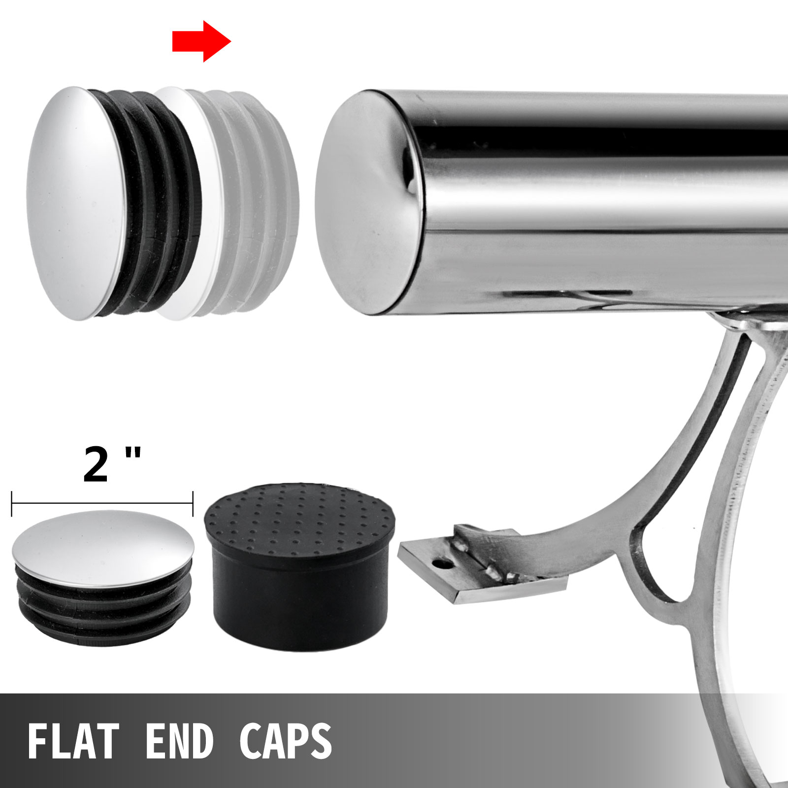 Bar Foot Rail Kit Bar Mount Foot Rail Kit, 12ft, Bar Foot Rail With 2 ...