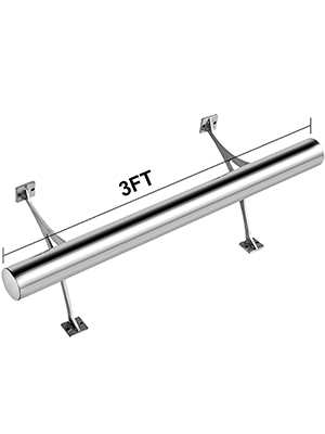 Bar Foot Rail Kit, Bar Mount Foot Rail Kit, 3ft, Bar Foot Rail With 2 ...
