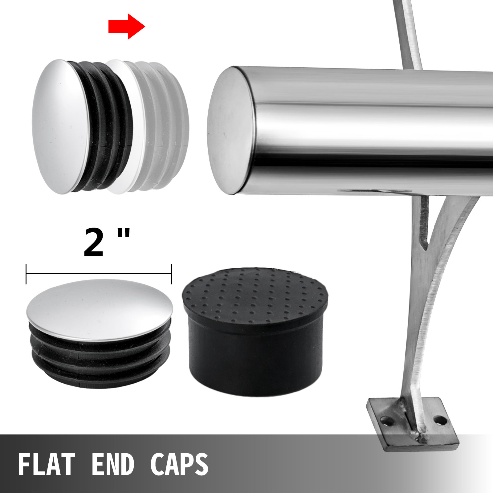 Bar Foot Rail Kit, Bar Mount Foot Rail Kit, 3ft, Bar Foot Rail With 2 ...