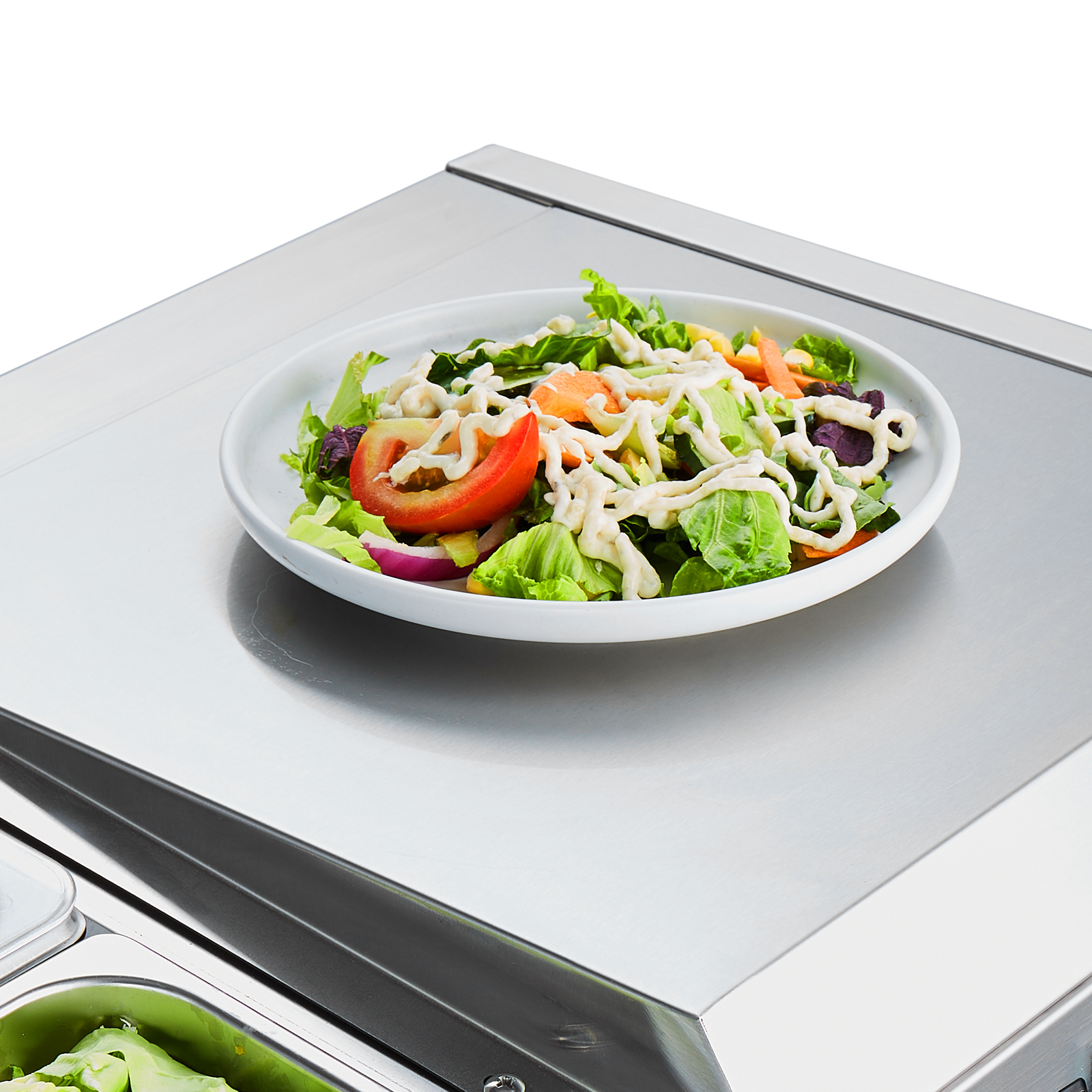 27.5"-71" Countertop Condiment Refrigerated Salad Sandwich Prep Station ...