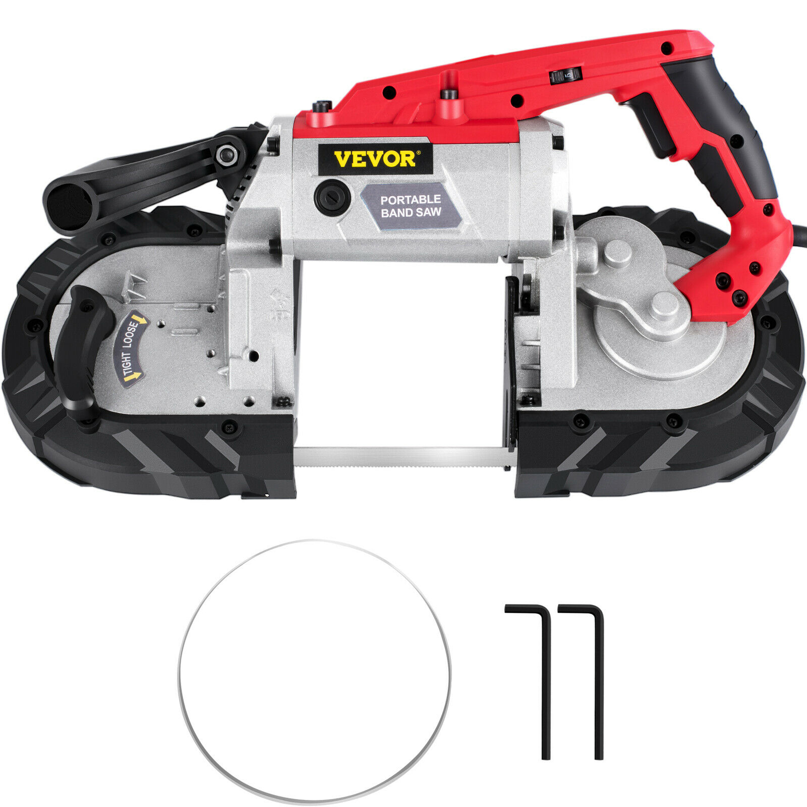 VEVOR Variable Speed 127mm Deep Cut Portable Band Saw 220V 10Amp Motor Handheld