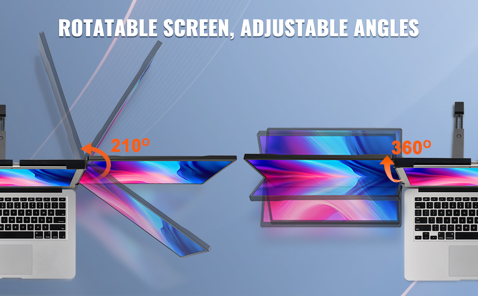 VEVOR Laptop Screen Extender 14in HD 1080P Portable Monitor for 13"-17 ...