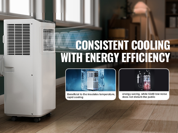 VEVOR 8,000 BTU Portable Air Conditioners with Remote Control Cool to ...