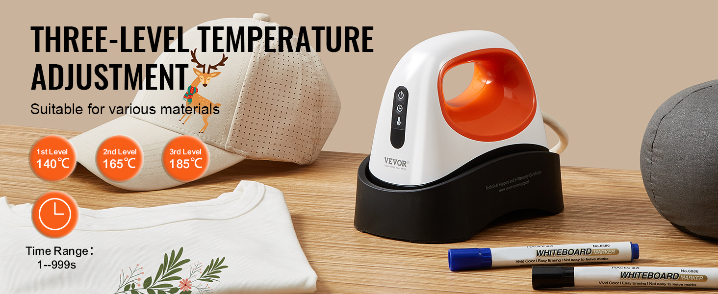 VEVOR Hat Press Machine Mini Hat Heat Press for Caps 6.1 x 3.5 inch ...