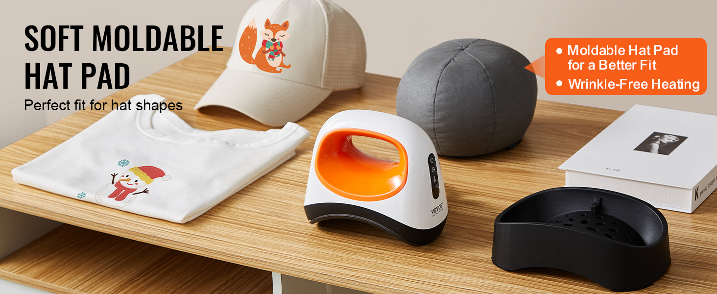 VEVOR Hat Press Machine Mini Hat Heat Press for Caps 6.1 x 3.5 inch ...