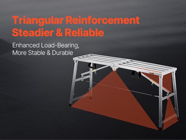 VEVOR Work Platform Adjustable Height Portable Scaffolding Platform 800 ...