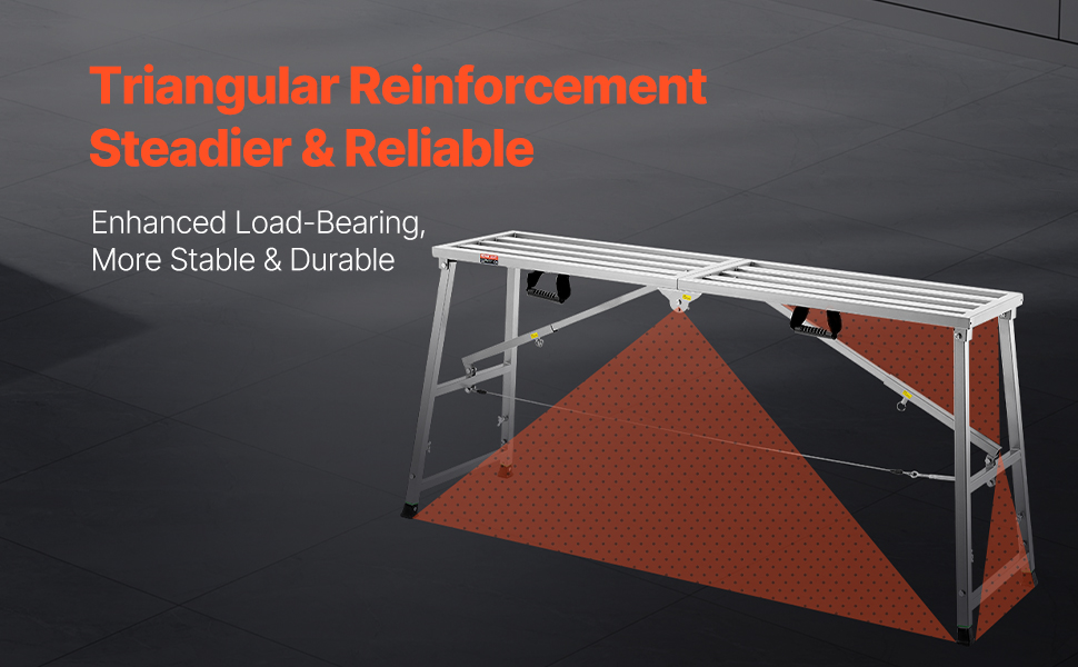 Work Platform Adjustable Height Portable Scaffolding Platform 880 lb ...