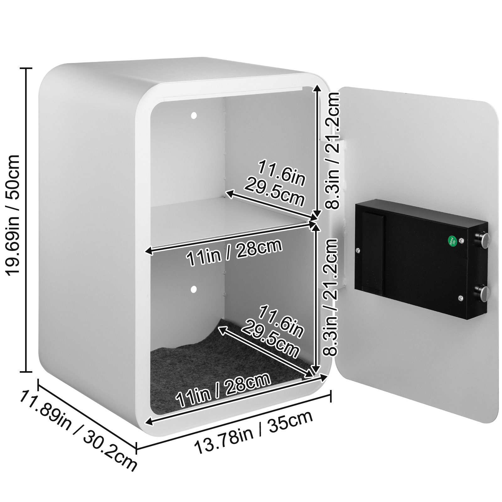 Uimoso Safe Box Lock Security for Cash Gold Digital Safe Key Lock Home ...