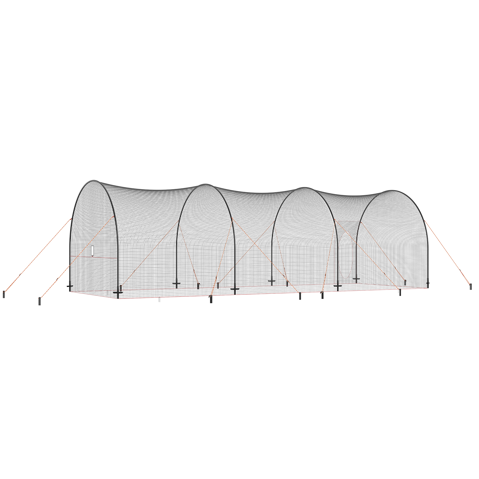12/40/33/22FT Softball Baseball Cage Net and Frame Heavy Duty Pitching ...