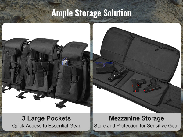 VEVOR Rifle Bag, 36 inch Tactical Double Long Gun Bag, Soft Rifle Case ...