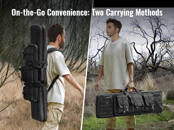 VEVOR Rifle Bag, 36 inch Tactical Double Long Gun Bag, Soft Rifle Case ...