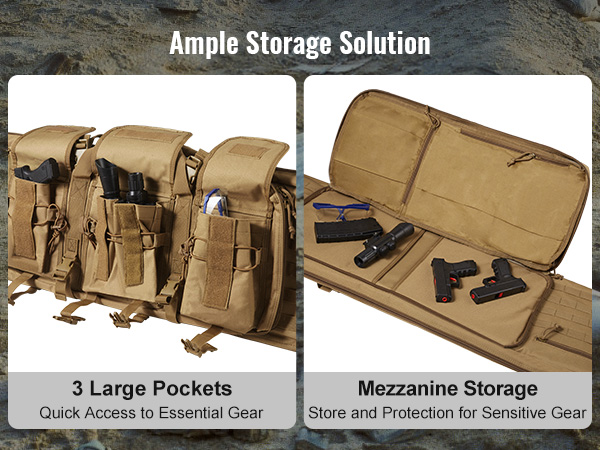 VEVOR Tactical Range Bag, 36 inch Tactical Double Firearm Bag, Soft ...