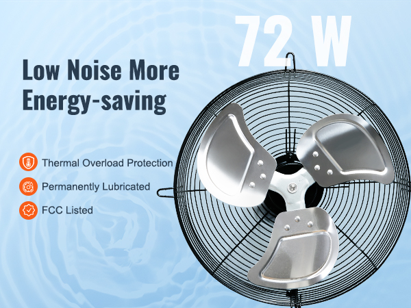 VEVOR 12'' Shutter Exhaust Fan, High-speed 1000 CFM, Aluminum Wall ...