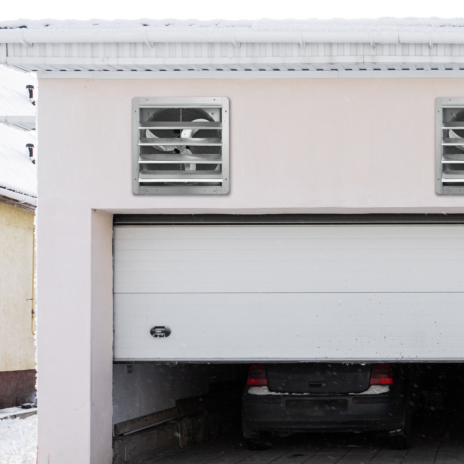 Shutter Exhaust Fan Shop Exhaust Fan 16'' Wall Mounted Aluminum 2000 ...