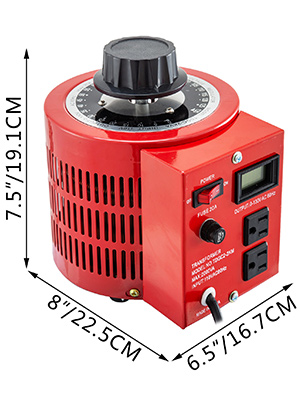 Variac Variable Transformer 2KVA LCD 0-130V AC Voltage Built-In Copper Coil 110V | VEVOR CA