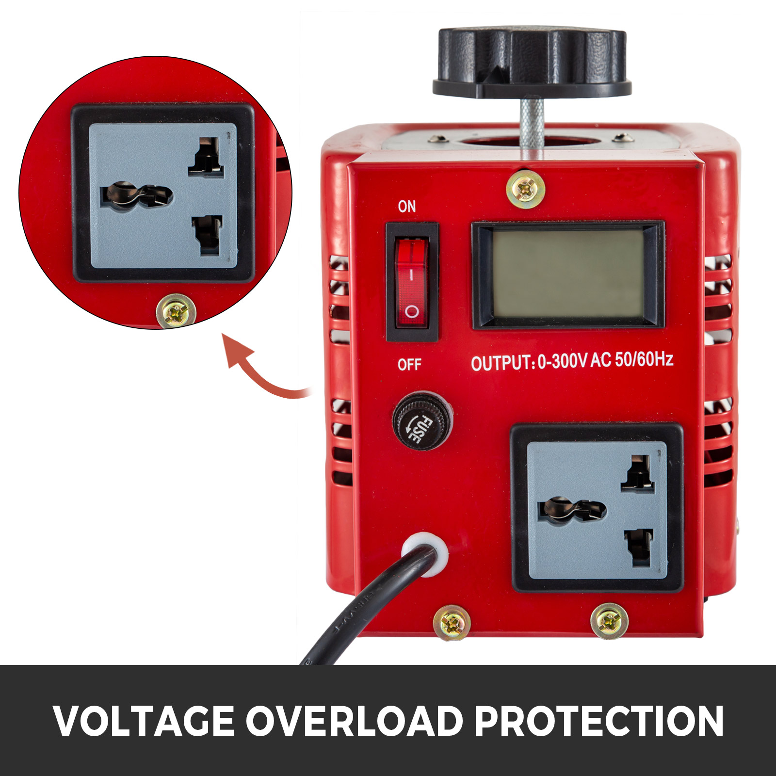 Variac Auto Transformer AC Variable Voltage Regulator Digital 0.5KVA ...