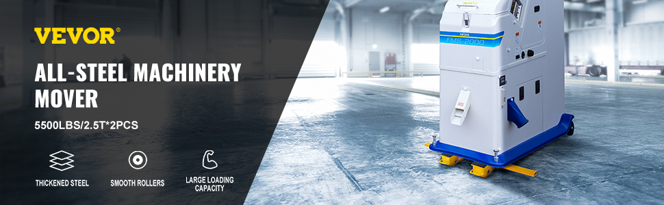 Machine Dolly Skate Machinery Roller Mover Cargo Trolley 2.5t 2 Roller ...
