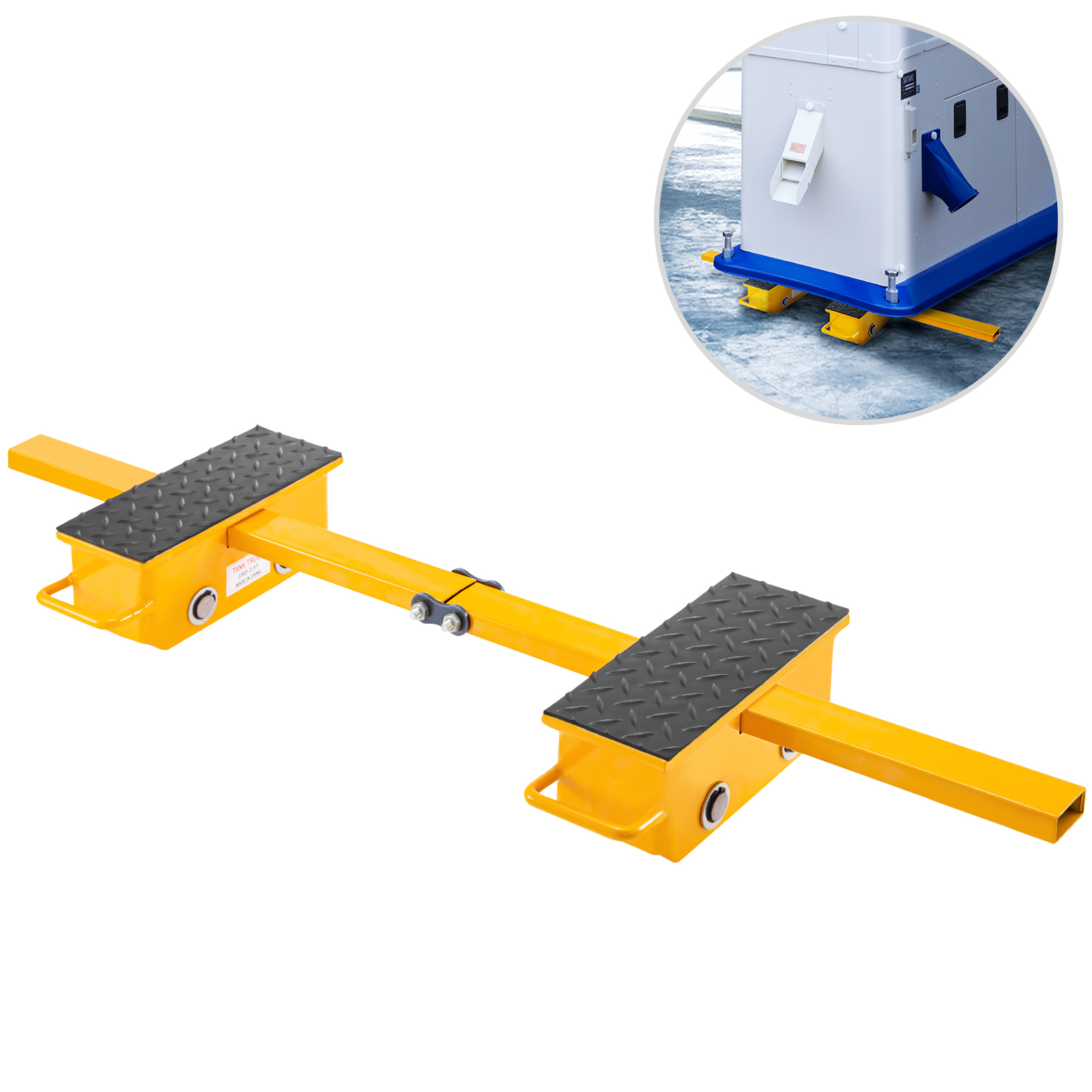 Machine Dolly Skate Machinery Roller Mover Cargo Trolley 2.5t 2 Roller ...