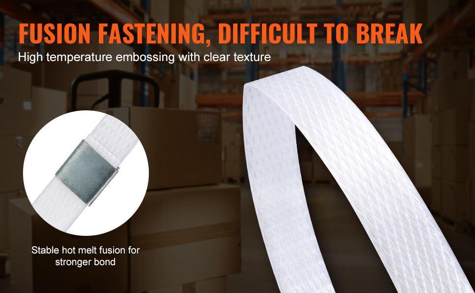 VEVOR Packaging PP Strapping Roll 1/2" x 0.03" x 9900' Banding Strap ...
