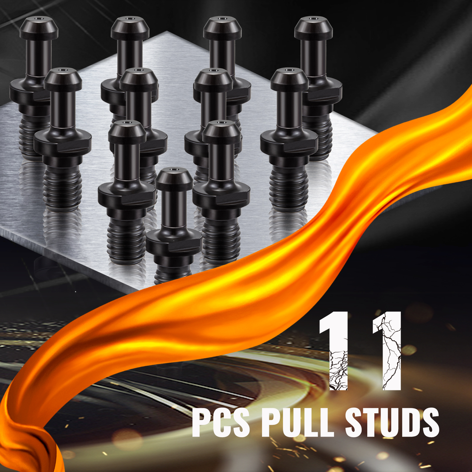 VEVOR Pull Stud, 11pcs Rigid Retention Knobs CAT 40, 90 Degree Knob ...