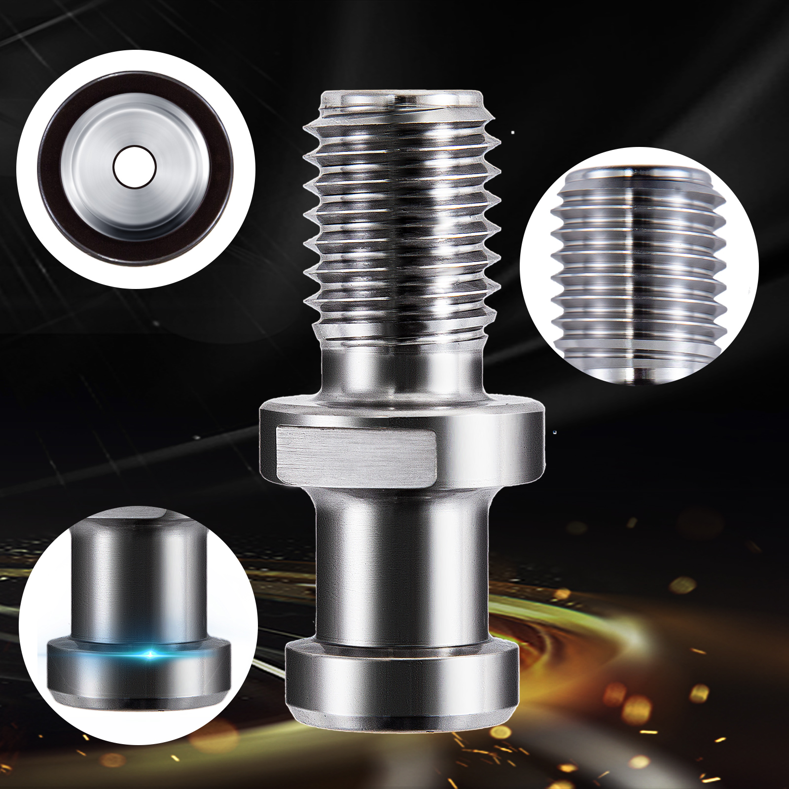 VEVOR Pull Stud, 11pcs CAT40 Rigid Retention Knobs, 75 Degree Knob, 2 ...