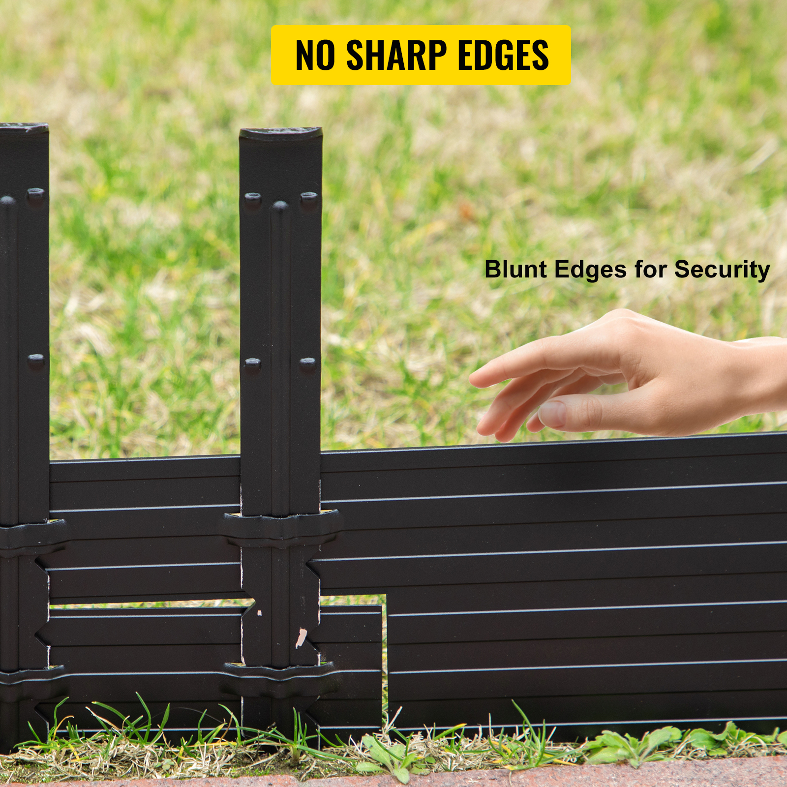 VEVOR Aluminum Landscape Edging, 24 PCS Metal Garden Edging, 78.7 ft ...