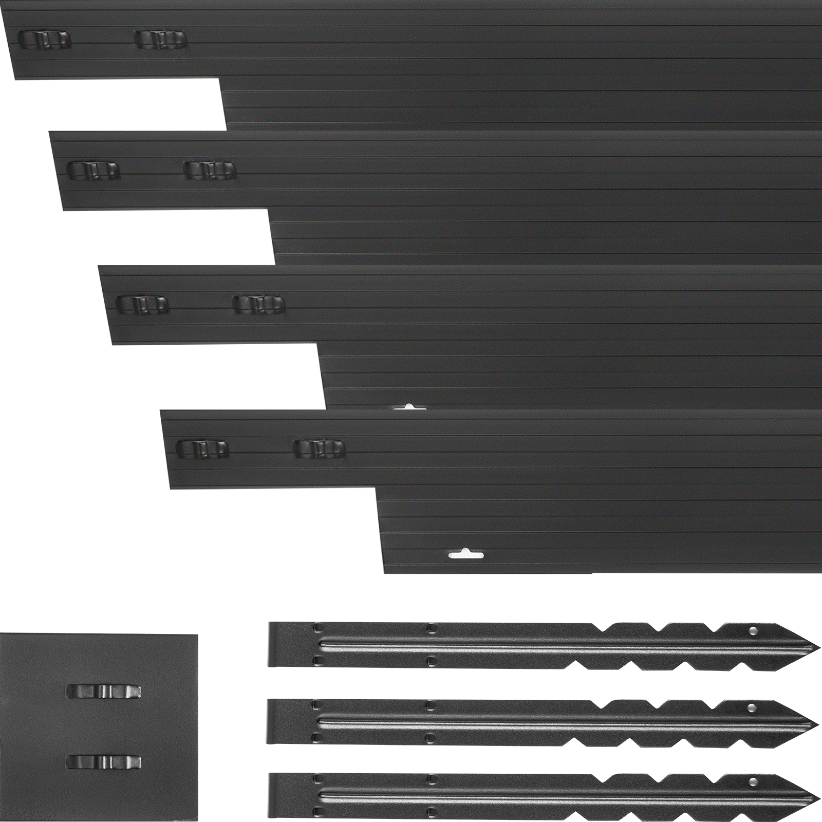 VEVOR Aluminum Landscape Edging, 12 PCS Metal Garden Edging, 39.4 ft ...