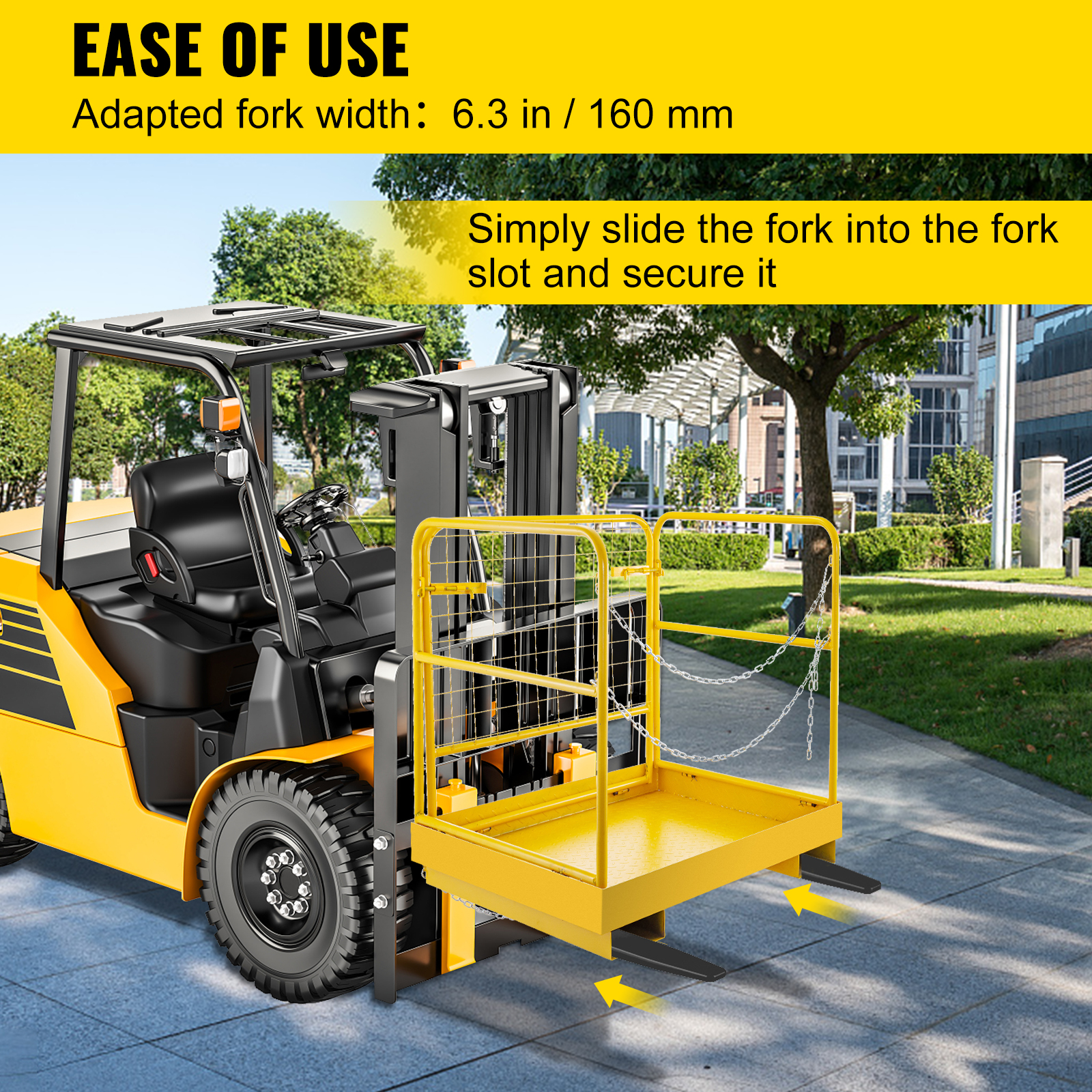 Forklift Safety Cage 34''x34'' Forklift Work Platform 900lbs ...