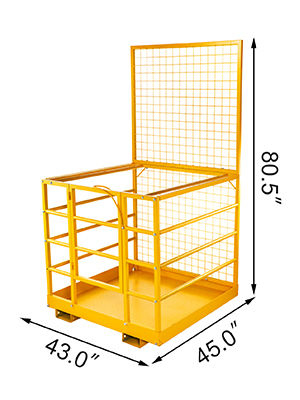 45"'x43" Forklift Work Platform Safety Cage Platform Protection Rust ...