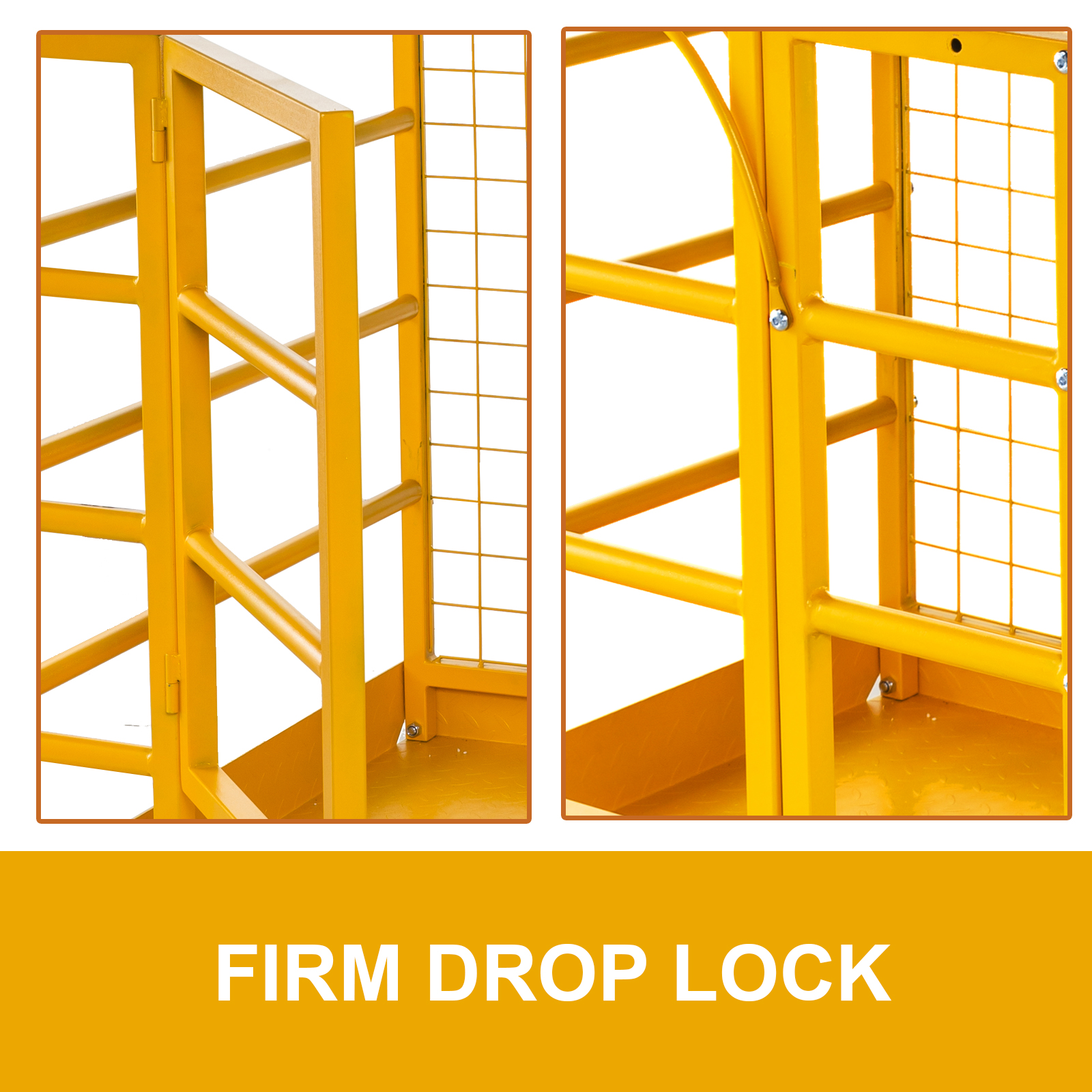 45"'x43" Forklift Work Platform Safety Cage Platform Protection Rust ...