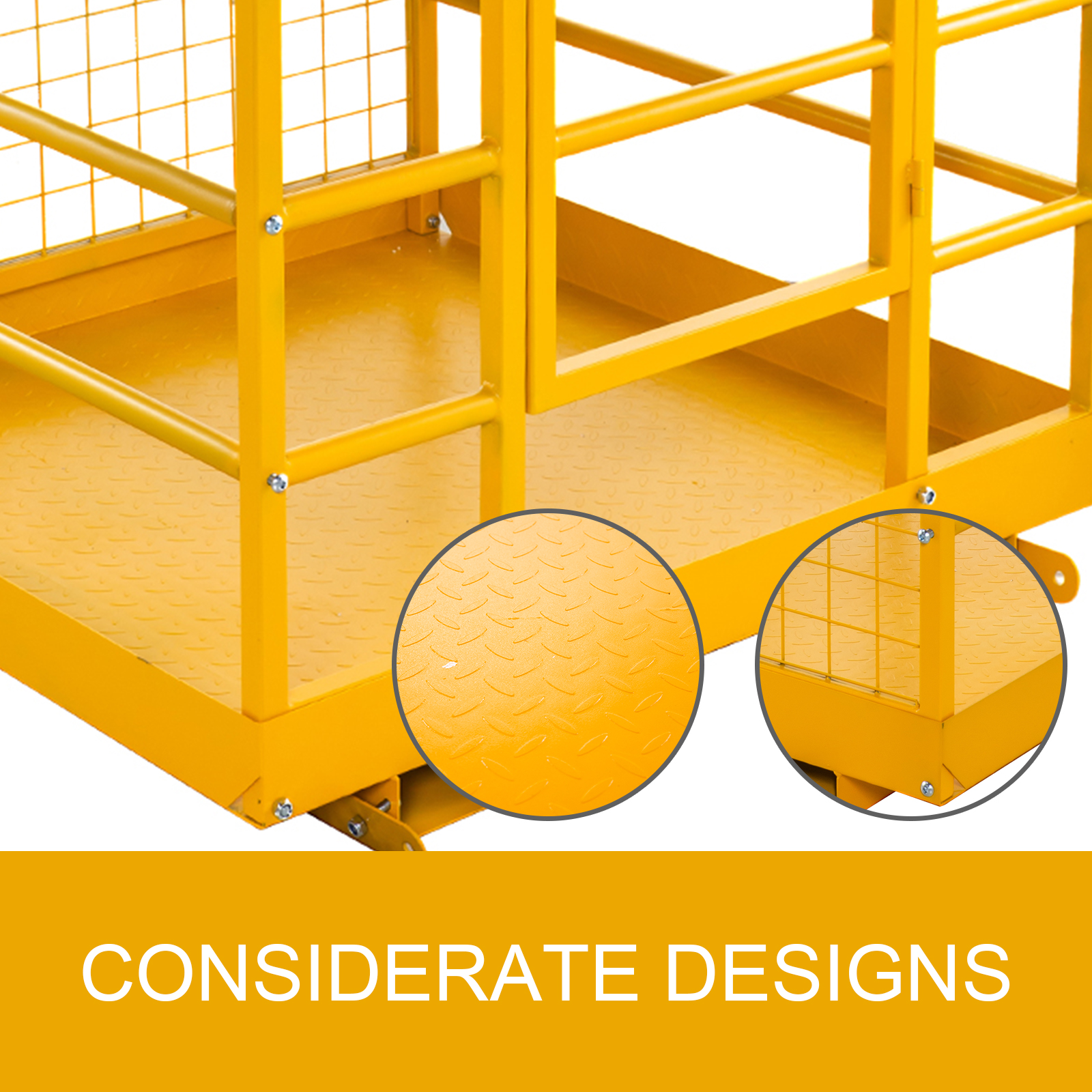 45"'x43" Forklift Work Platform Safety Cage Platform Protection Rust ...