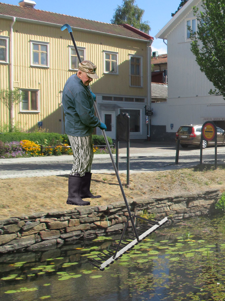 Vevor Weed Rake Lake Weed Cutter 11 Ft Long Pole 9 Inch Tines W/ Float ...