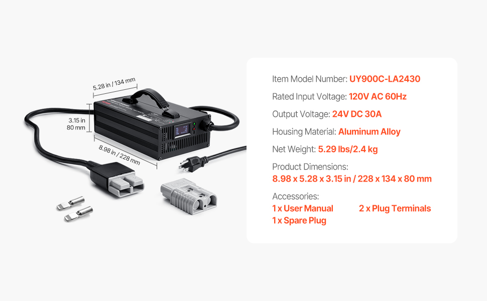 Forklift Battery Charger Smart Fully Automatic 24V 30A Fast Charger ...
