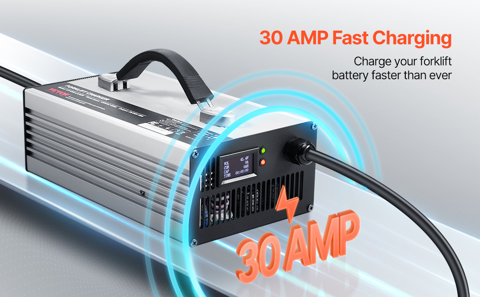 Forklift Battery Charger Smart Fully Automatic 36V 30A Fast Charger ...