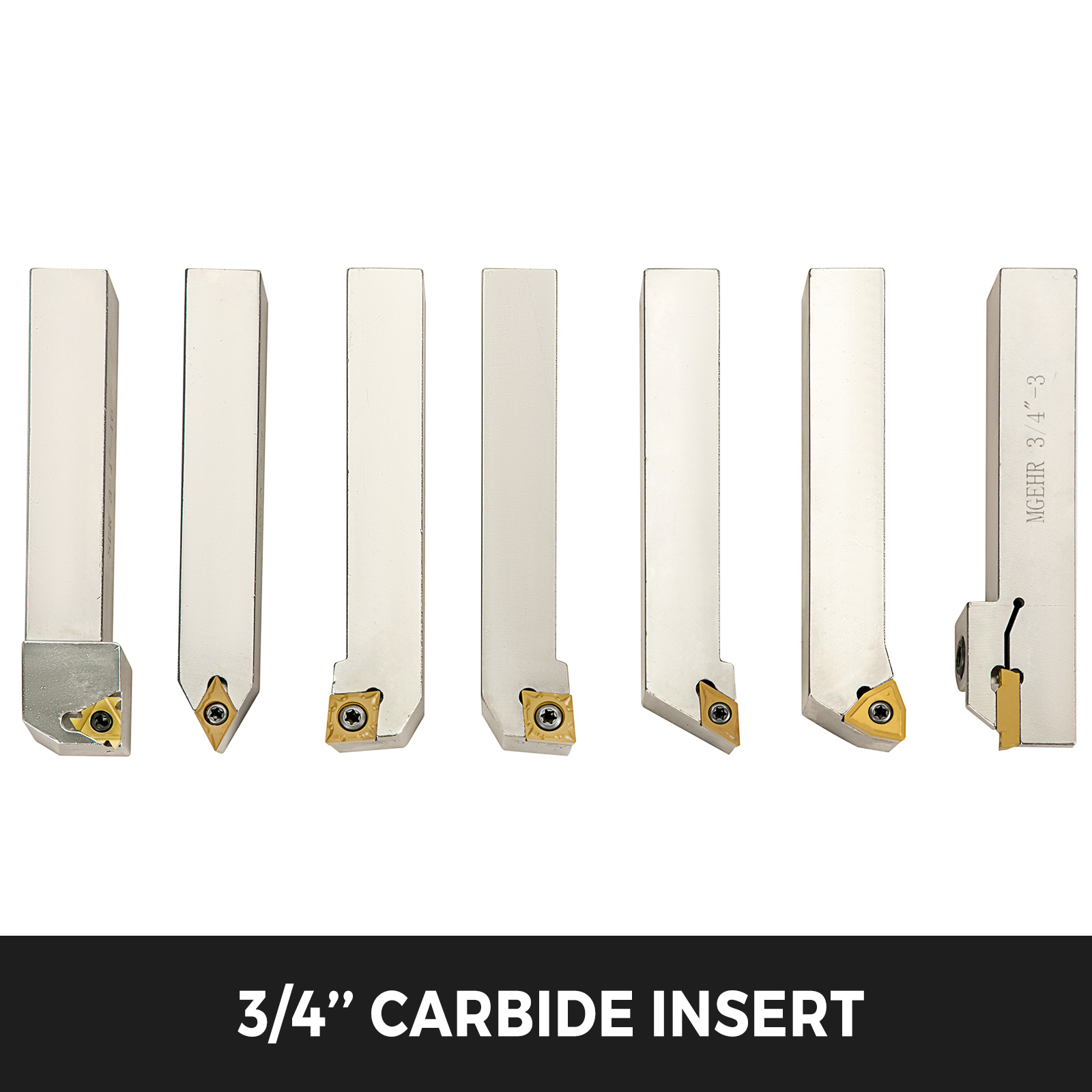 VEVOR Indexable Carbide Tools 3/4" Industrial Lathe Tools 7Pcs/Set ...