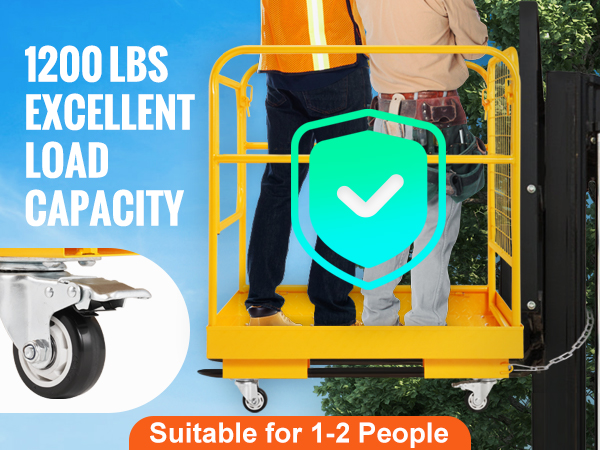 VEVOR Forklift Safety Cage, 1200 lbs Load Capacity, 36 x 36 inches ...