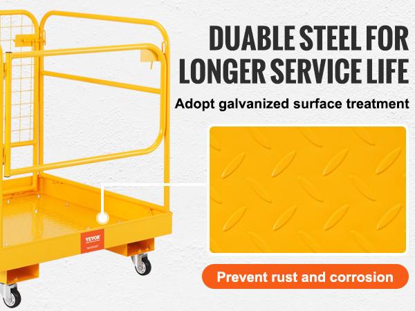 VEVOR Forklift Safety Cage, 1200 lbs Load Capacity, 36 x 36 inches ...