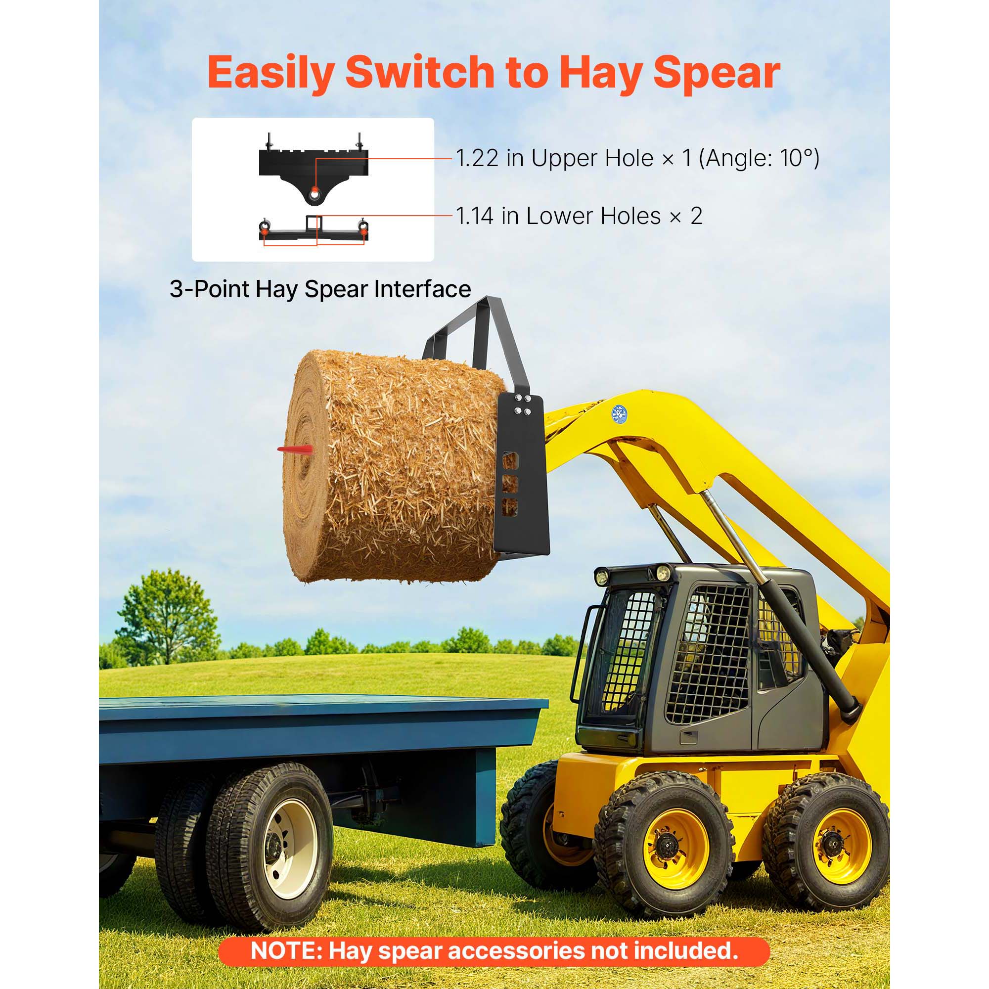 Mophorn Skid Steer Pallet Fork Frame, 4000 lbs Capacity, 45-inch Frame ...