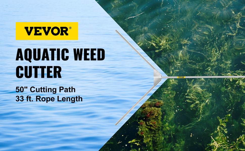 VEVOR Aquatic Weed Cutter, 48 inch, Clean Aquatic Weeds Muck Silt Lake ...