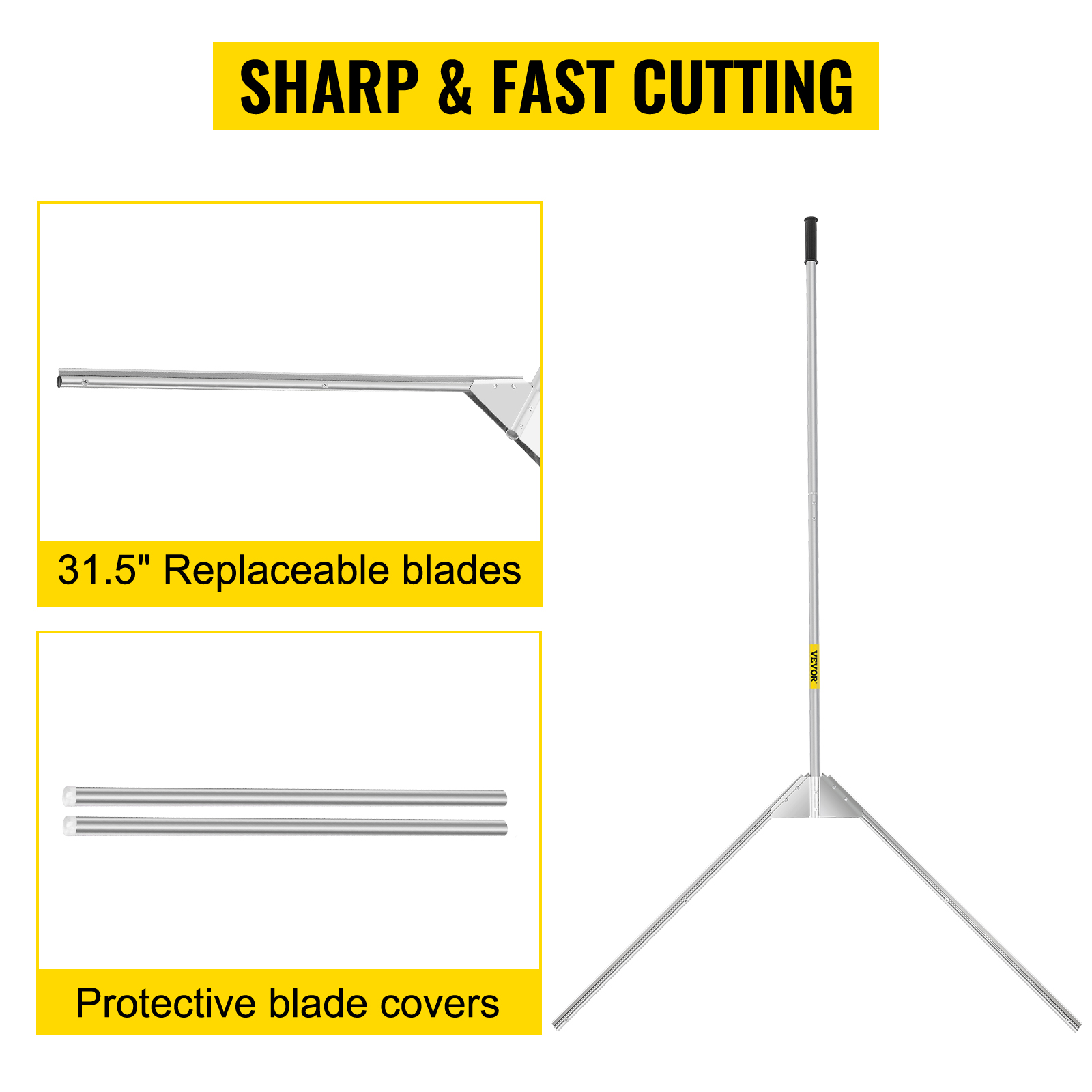 VEVOR Aquatic Weed Cutter, 48 inch, Clean Aquatic Weeds Muck Silt Lake ...