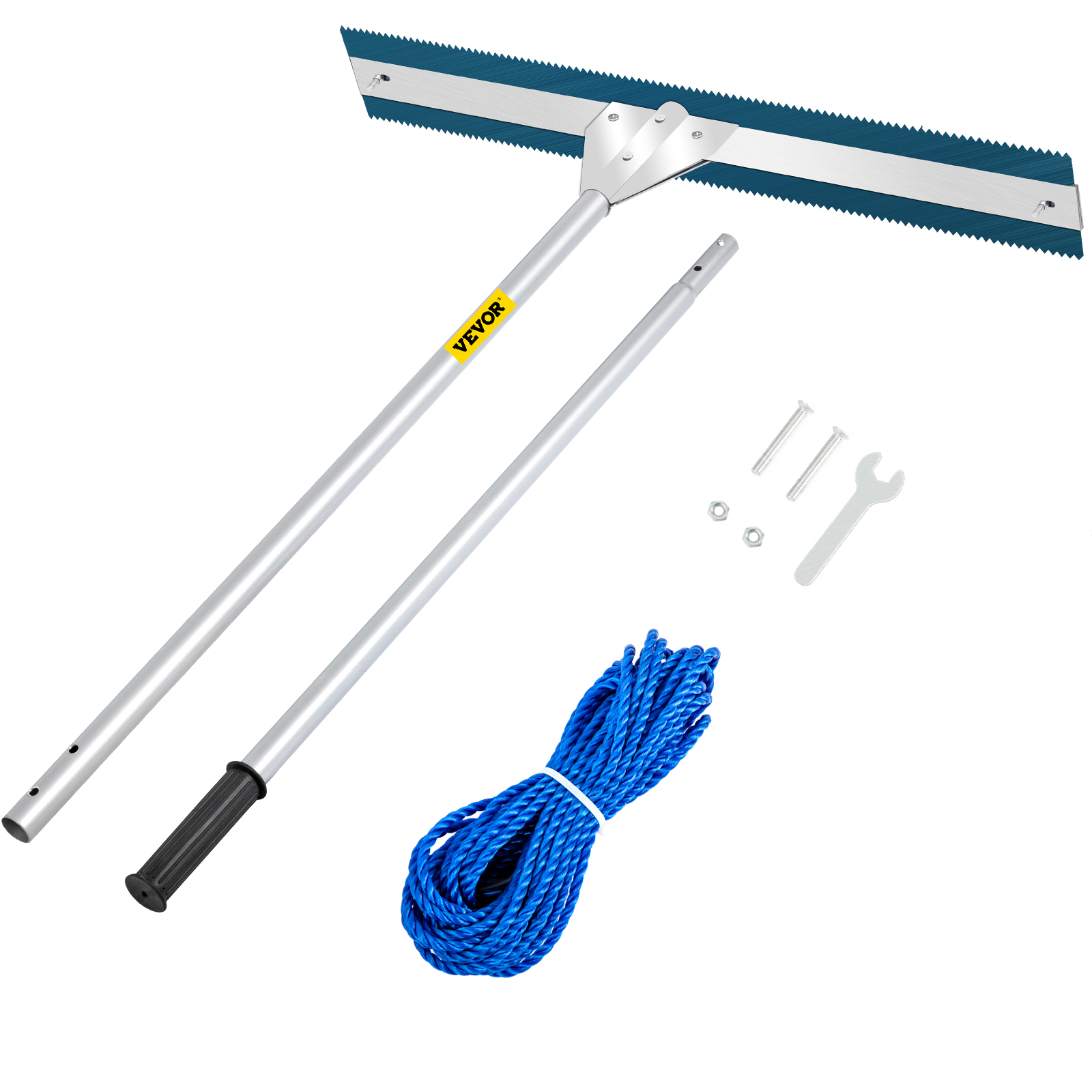 VEVOR Lake Weed Cutter, 27" Wide Lake Rake for Weeds, Manganese Steel ...